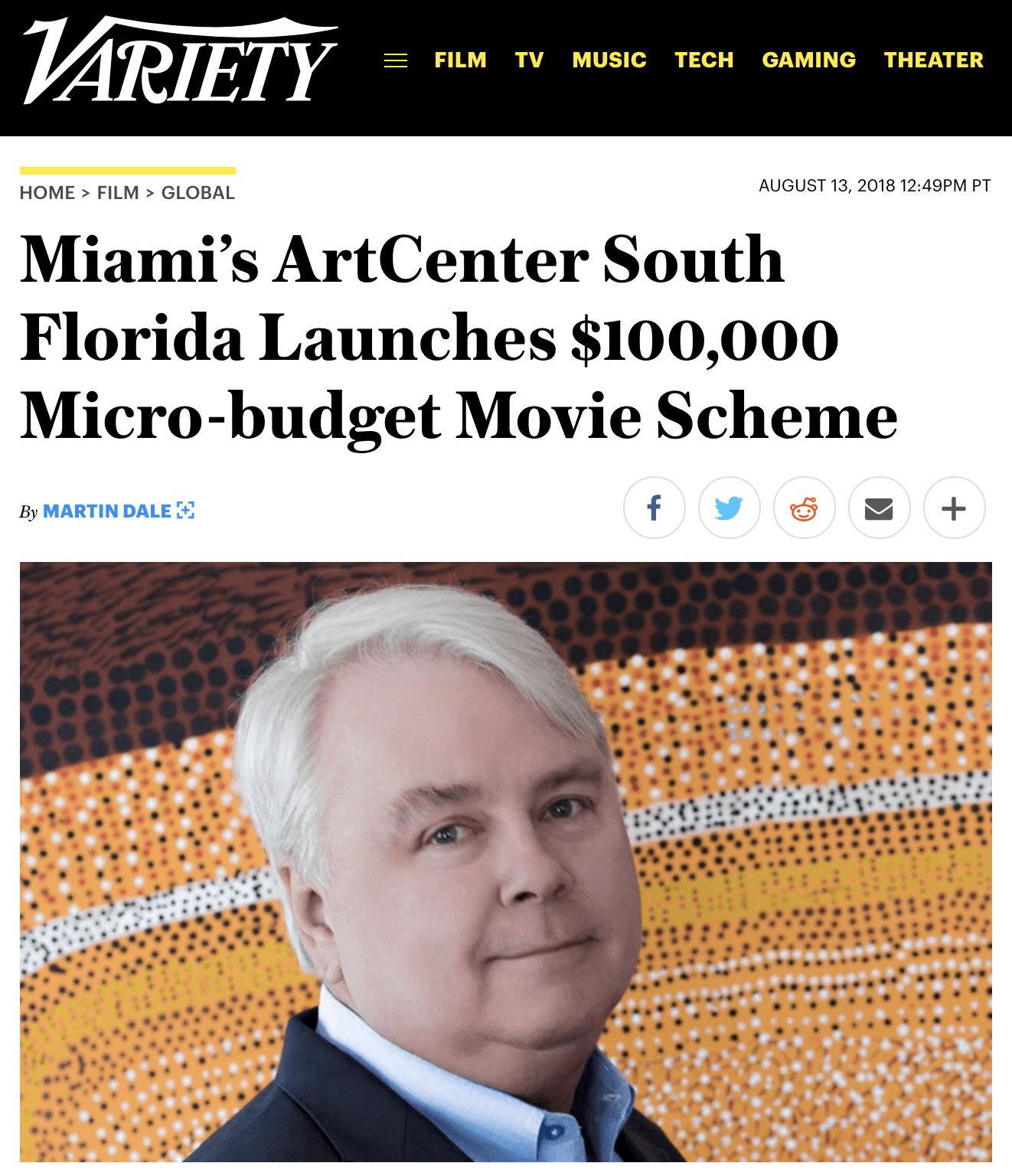 Miami’s ArtCenter South Florida Launches $100,000 Micro-budget Movie ...