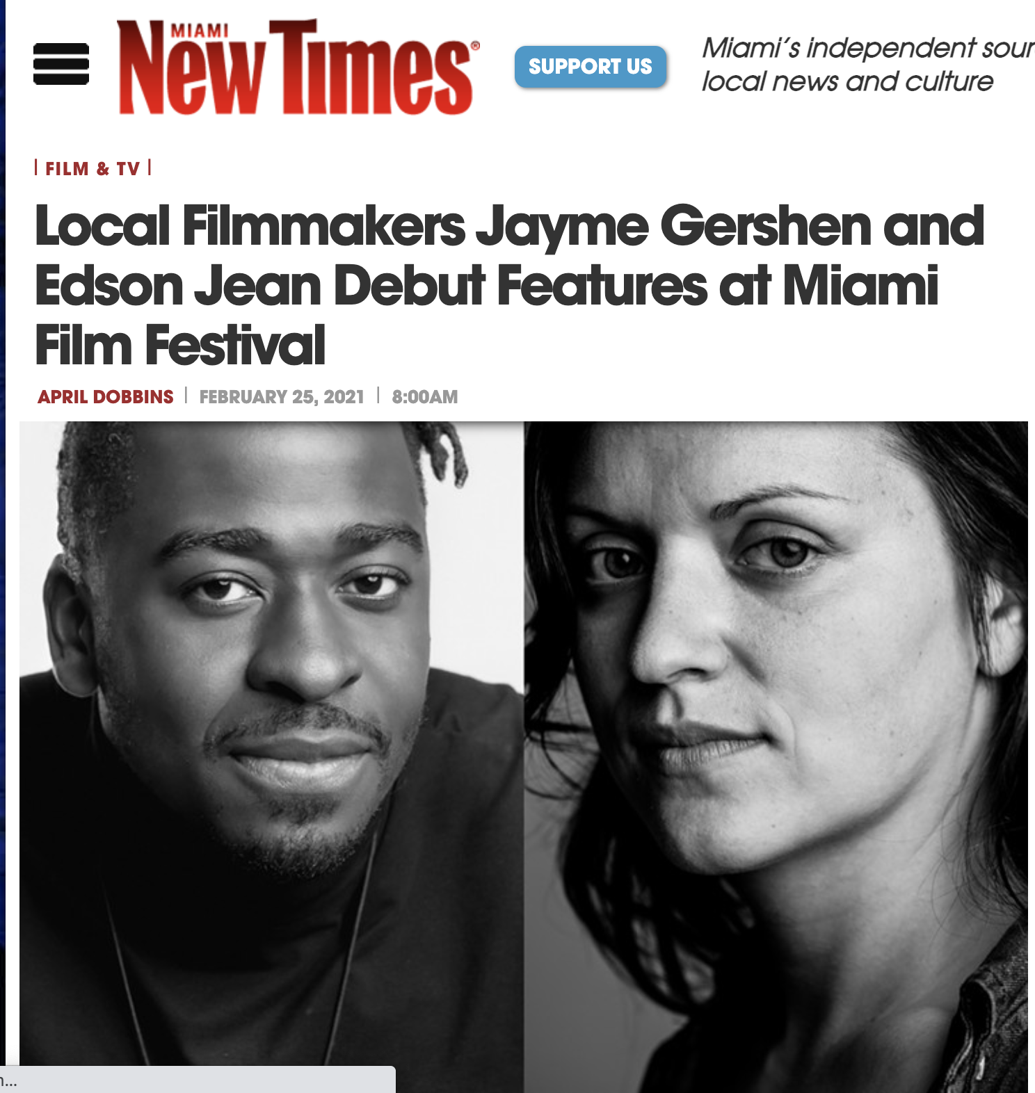 Local Filmmakers Jayme Gershen and Edson Jean Debut Features at Miami ...