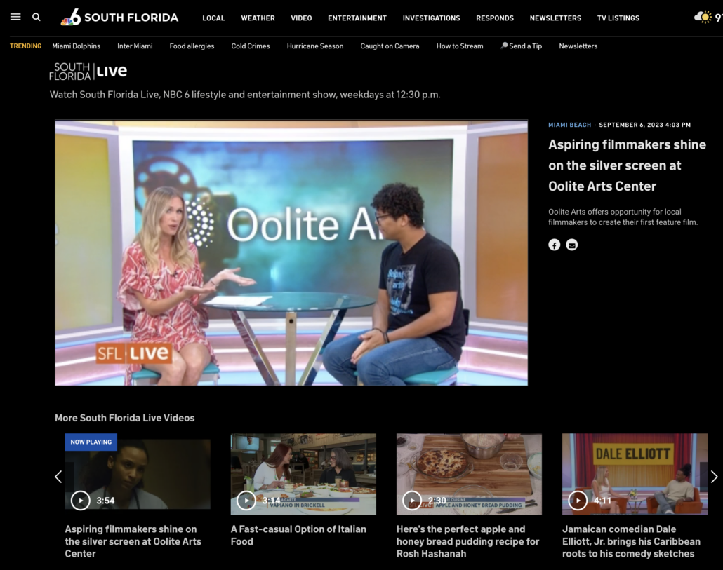 Aspiring filmmakers shine on the silver screen at Oolite Arts Center - Oolite Arts